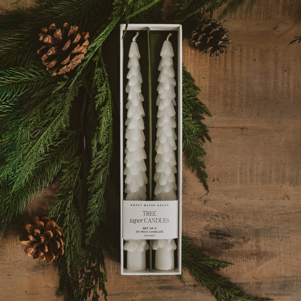 Tree Taper Candles-Set of 2 - DaVallia